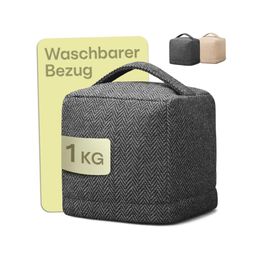 Praknu T&uuml;rstopper Sack f&uuml;r Den Boden - Extra schwer 1Kg - mit Waschbarem | Gr.: onesize