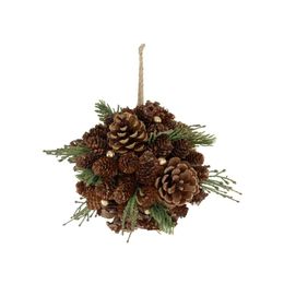 Chic Antique Fleur Aufh&auml;nger aus Tannenzapfen und Glitzer in natur | Gr.: onesize