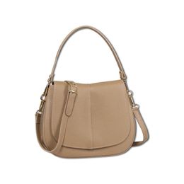 Toscanto Umhängetasche Leder taupe, beige ca. 27cm | Gr.: onesize