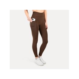 Smilodox Leggings Kadria Pocket Seamless Scrunch in Braun | Gr.: XS
