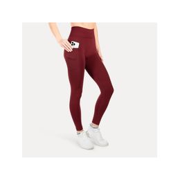 Smilodox Leggings Kadria Pocket Seamless Scrunch in Bordeaux | Gr.: XS