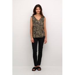 Kaffe Ärmellose Bluse KAmilia Regular fit in Chinchilla/Black Animal Print | Gr.: 34