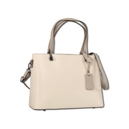 Toscanto Schultertasche Leder beige, grau ca. 37cm | Gr.: onesize