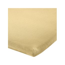 REDBEST Single-Jersey Topper-Spannbettlaken Denver in hellgelb | Gr.: 90x190 cm - 100x200 cm