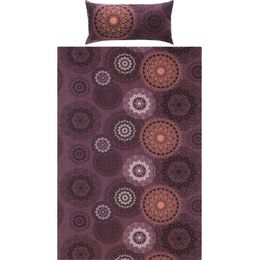 Erwin M&uuml;ller Erwin M&uuml;ller Mako-Satin Bettw&auml;sche in aubergine | Gr.: 155 x 220 + 80 x 80 cm