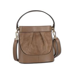 Toscanto Umh&auml;ngetasche Leder taupe, beige ca. 18cm | Gr.: onesize