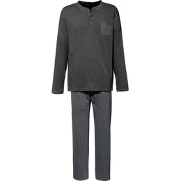Erwin M&uuml;ller Erwin M&uuml;ller Single-Jersey Schlafanzug in anthrazit | Gr.: 58