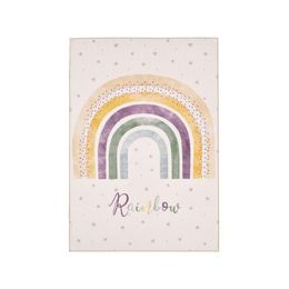 KADIMA DESIGN Teppich Kinder Regenbogen-Motiv Polyamid rutschfest Kinderzimmer | Gr.: 160 x 230 cm
