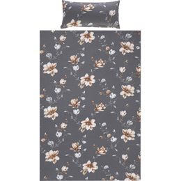 REDBEST Single-Jersey Bettw&auml;sche in anthrazit | Gr.: 135x200 cm (80x80 cm)