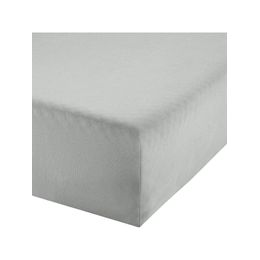 REDBEST Single-Jersey Boxspring-Spannbettlaken Denver in silber | Gr.: 140x200 cm - 160x200 cm