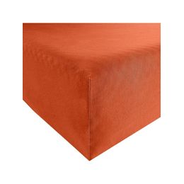 REDBEST Single-Jersey Spannbettlaken Denver in terra | Gr.: 90x190 cm - 100x200 cm