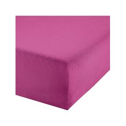 REDBEST Single-Jersey Boxspring-Spannbettlaken Denver in fuchsia | Gr.: 90x190 cm - 100x200 cm