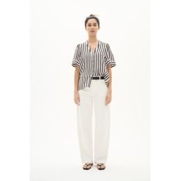 Inwear Kurzarm-Bluse KilloIW Lockere Passform in Haze / Black Stripe | Gr.: 38