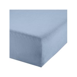 REDBEST Single-Jersey Boxspring-Spannbettlaken Denver in hellblau | Gr.: 90x190 cm - 100x200 cm