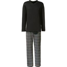Erwin M&uuml;ller Erwin M&uuml;ller Single-Jersey Schlafanzug in schwarz | Gr.: 54