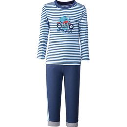 Erwin M&uuml;ller Erwin M&uuml;ller Single-Jersey Kinder-Schlafanzug in blau | Gr.: 134/140