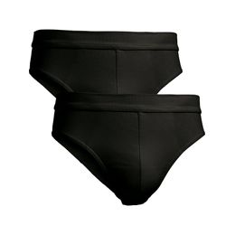 Erwin M&uuml;ller Erwin M&uuml;ller Baumwolle, Single-Jersey Slip 2er-Pack in schwarz | Gr.: 7