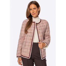 Wittchen Damen-Tweedjacke mit Kunstfellfutter in Pink | Gr.: L