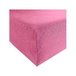 REDBEST Single-Jersey Spannbettlaken San Francisco in rosa | Gr.: 180x200 cm - 200x200 cm