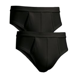 Erwin M&uuml;ller Erwin M&uuml;ller Single-Jersey Slip 2er-Pack in schwarz | Gr.: 7
