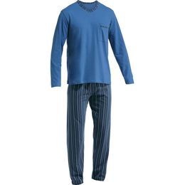 Erwin M&uuml;ller Erwin M&uuml;ller Single-Jersey Schlafanzug in blau/marine | Gr.: 56