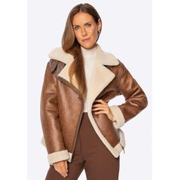 Wittchen Oversize-Jacke aus Wildlederimitat für Damen in Dark brown | Gr.: M