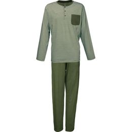 Erwin M&uuml;ller Erwin M&uuml;ller Single-Jersey Schlafanzug in olivgr&uuml;n | Gr.: 48