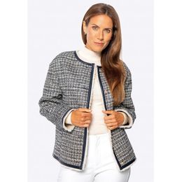 Wittchen Damen-Tweedjacke mit Kunstfellfutter in Dark blue | Gr.: M