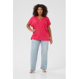 Kaffe curve Kurzarm-Bluse KCmille Loose fit in Raspberry | Gr.: 50
