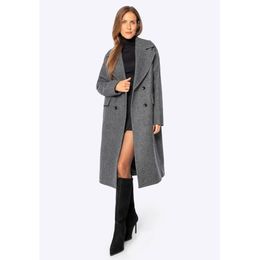 Wittchen Zweireihiger Damenmantel aus Woll-Kaschmir-Mix in Gray | Gr.: XL