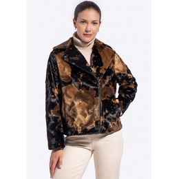 Wittchen Damenjacke mit Animalprint in Black | Gr.: M