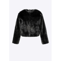 Wittchen Kurze Damenjacke aus Kunstpelz in Black | Gr.: S