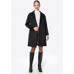 Wittchen Zweireihiger Damenmantel aus Wolle in Black | Gr.: L