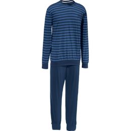 REDBEST Single-Jersey Schlafanzug in blau | Gr.: 48