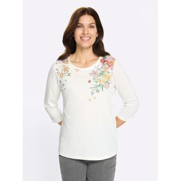 Sieh an! 3/4-Arm-Shirt in ecru-zitrone-bedruckt | Gr.: 52