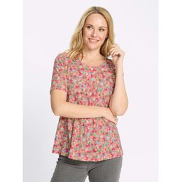 Sieh an! Kurzarm-Shirt in flamingo-apfel-bedruckt | Gr.: 38