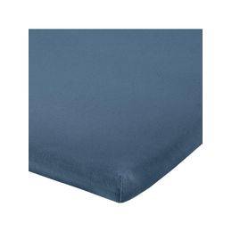 Erwin M&uuml;ller Erwin M&uuml;ller Single-Jersey Topper-Spannbettlaken Freising in rauchblau | Gr.: 140x200 cm - 160x220 cm
