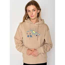 Greenbomb Hoodie Nature Sunset Ride in Kaffee Latte | Gr.: XXL