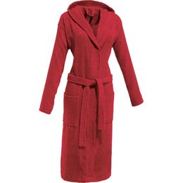 REDBEST Frottier Unisex-Bademantel mit Kapuze Chicago in rot | Gr.: XL