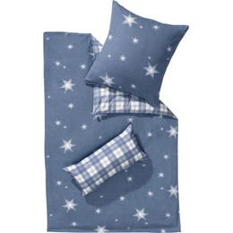 Dormisette Wendebettw&auml;sche in schieferblau | Gr.: 155 x 220 + 80 x 80 cm