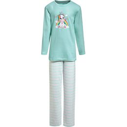 Erwin M&uuml;ller Erwin M&uuml;ller Single-Jersey Kinder-Schlafanzug in mint | Gr.: 134/140