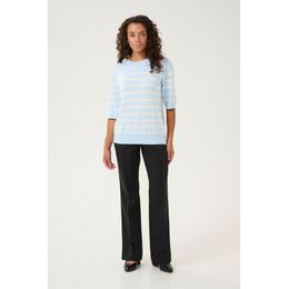 Culture Strickpullover CUannemette Relaxed fit in Cashmere Blue Stripe | Gr.: S