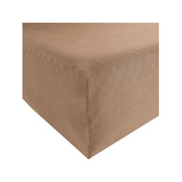 Erwin M&uuml;ller Erwin M&uuml;ller Biber Spannbettlaken , wasserdicht K&ouml;then in taupe | Gr.: 90x190 cm - 100x200 cm