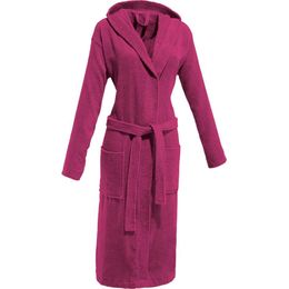 REDBEST Frottier Unisex-Bademantel mit Kapuze Chicago in fuchsia | Gr.: M