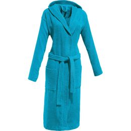 REDBEST Frottier Unisex-Bademantel mit Kapuze Chicago in t&uuml;rkis | Gr.: M