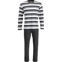 REDBEST Single-Jersey Schlafanzug in anthrazit meliert | Gr.: 54