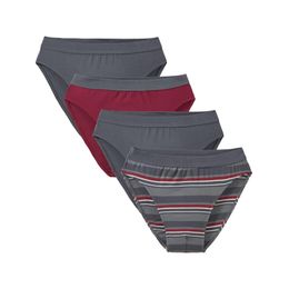 Erwin Müller Erwin Müller Baumwolle, Single-Jersey Slip 4er-Pack in anthrazit | Gr.: 9