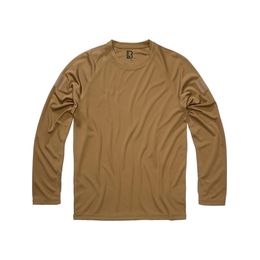 Brandit Longsleeve "Quick Dry Shirt Longsleeve" in Braun | Gr.: 5XL