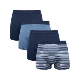 Erwin M&uuml;ller Erwin M&uuml;ller Baumwolle, Single-Jersey Pants im 4er-Pack in marine | Gr.: 8