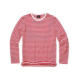 Brandit Longsleeve "Jerseyshirt Stripe Longsleeve" in Rot | Gr.: XXL